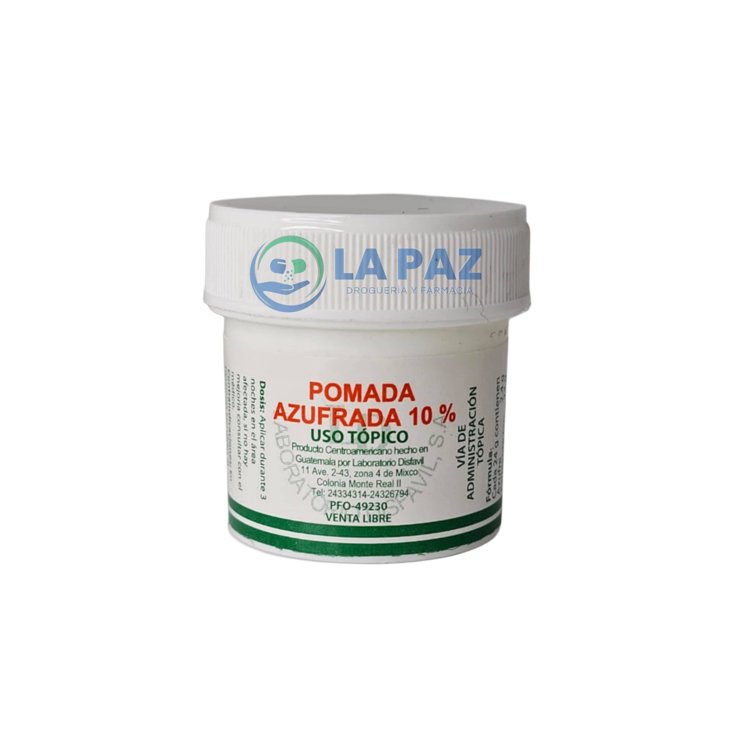 Pomada Azufrada – Droguería y Farmacia La Paz
